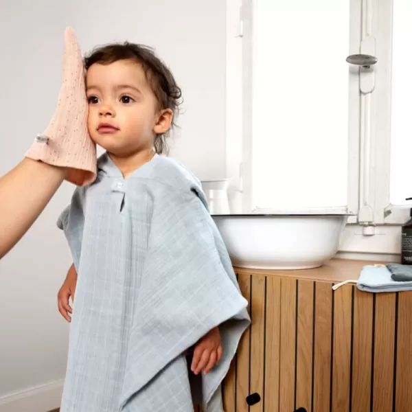 Lässig Muslin Wash Glove Set 3 pcs powder blue : Lassig-eshop.cz